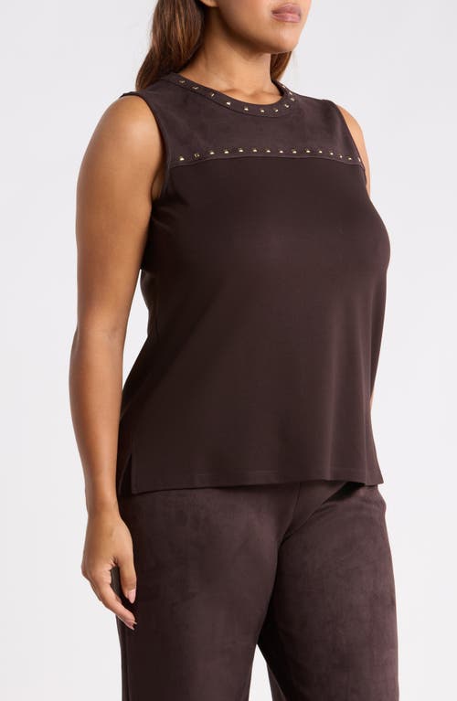 ANNE KLEIN Anne Klein Studded Knit Shell Top